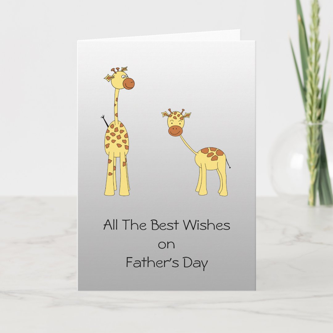 Giraffe Design Fathers Day Card. Card | Zazzle
