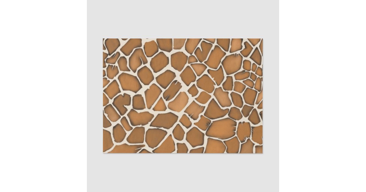 Giraffe Fur Patterned Print Tissue Paper | Zazzle