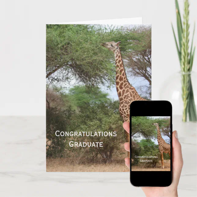 Giraffe Graduation Card | Zazzle