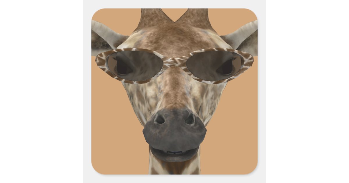 Giraffe Incognito Square Sticker | Zazzle