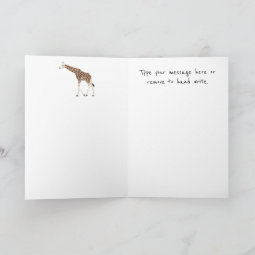 Giraffe Jungle Safari Animal Card | Zazzle