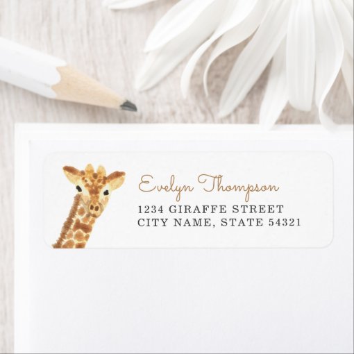 Giraffe Label | Zazzle