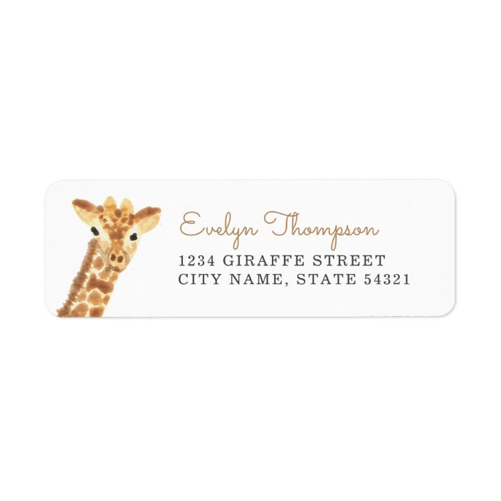 Giraffe Label | Zazzle.com