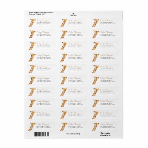 Giraffe Label | Zazzle