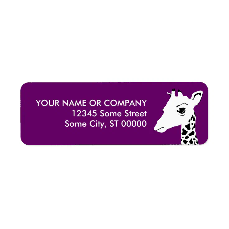 giraffe label | Zazzle