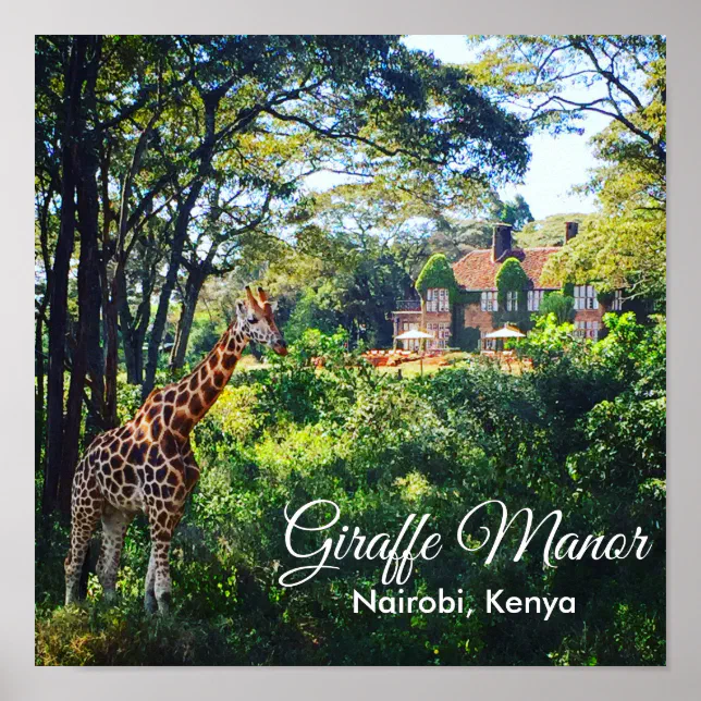 Giraffe Manor Poster | Zazzle