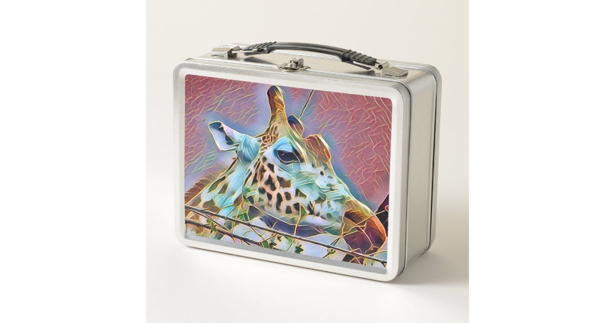 GIRAFFE METAL LUNCH BOX | Zazzle