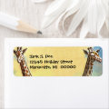 Giraffe Necks Safari Travel Return address Label | Zazzle