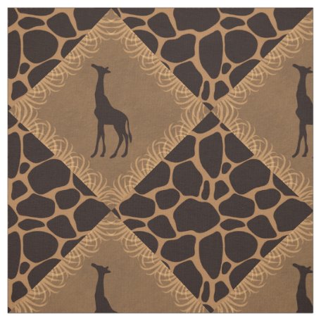 Giraffe and Animal Print Diamond Pattern. Fabric | Zazzle.com