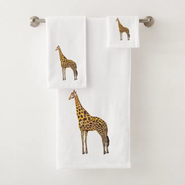 Giraffe Painting Bath Towel Set | Zazzle