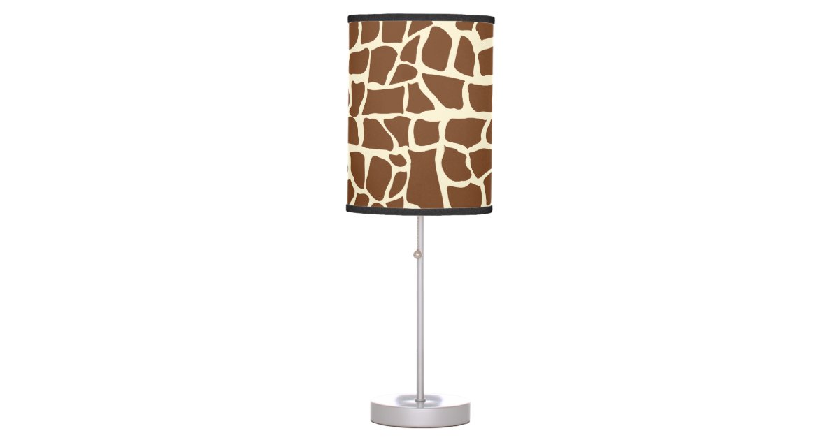 Giraffe pattern animal print table lamp | Zazzle.com
