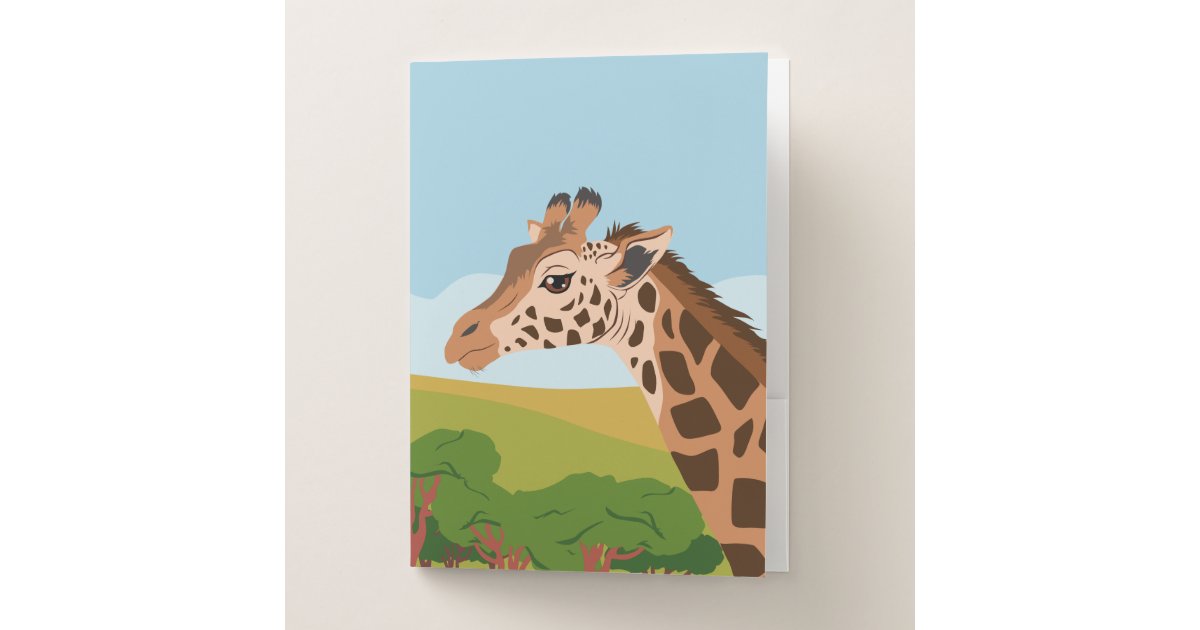Giraffe Pocket Folder | Zazzle