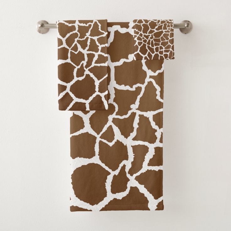 Giraffe print bath towel set | Zazzle