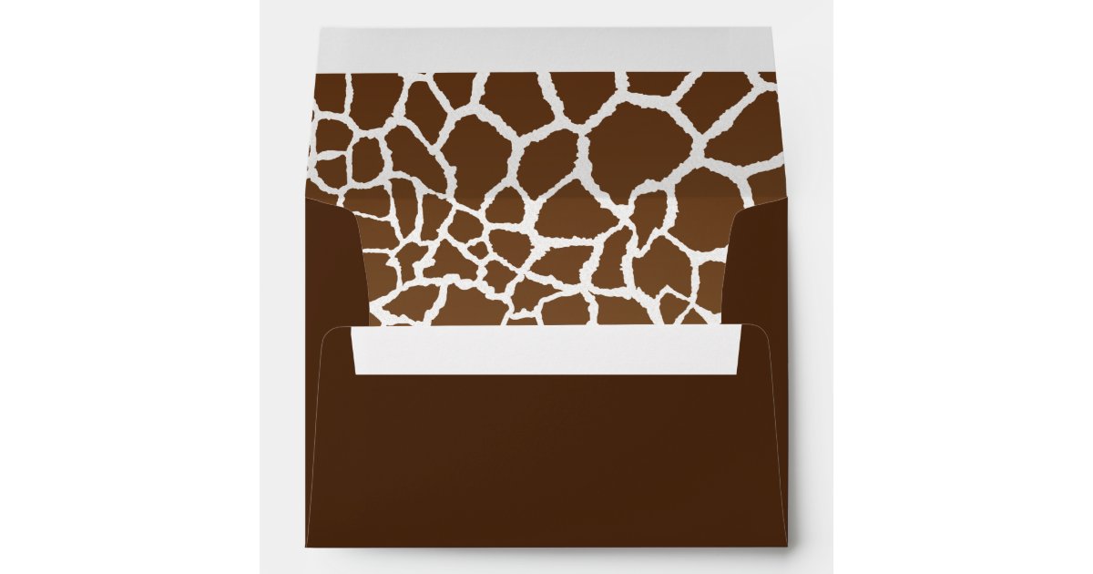 Giraffe print envelope | Zazzle