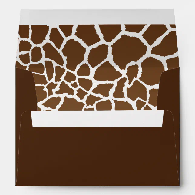 Giraffe print envelope | Zazzle