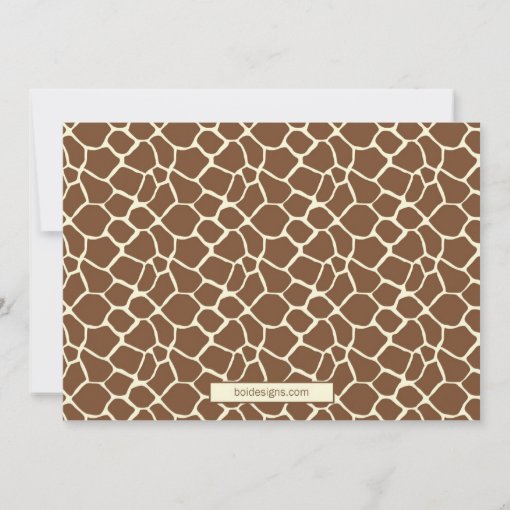 Giraffe Print Invitation (#INV 025) | Zazzle