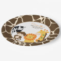 Giraffe Print Jungle Safari Animals Paper Plate | Zazzle