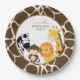 Giraffe Print Jungle Safari Animals Paper Plate | Zazzle