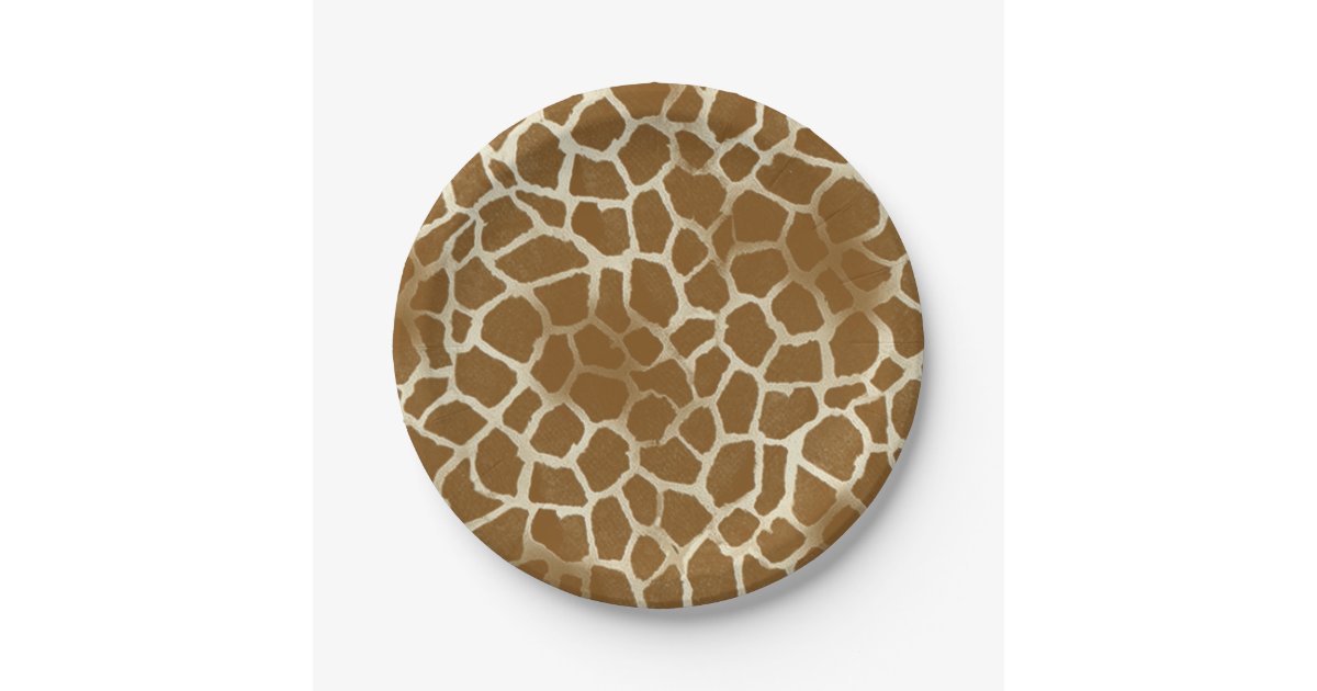 Giraffe Print Paper Plates | Zazzle