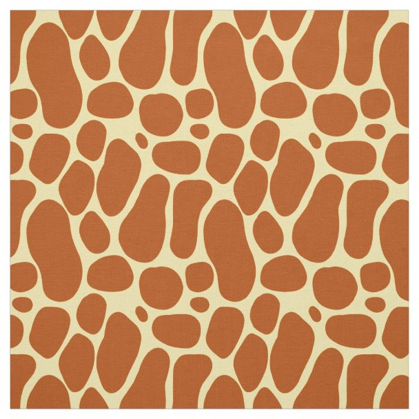Giraffe Animal Print Brown and Yellow Pattern Fabric | Zazzle