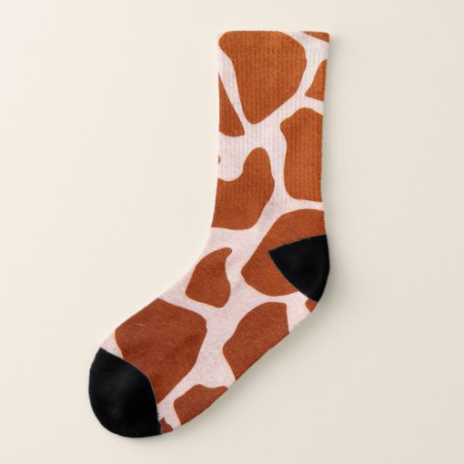 Giraffe Print Pattern Socks | Zazzle