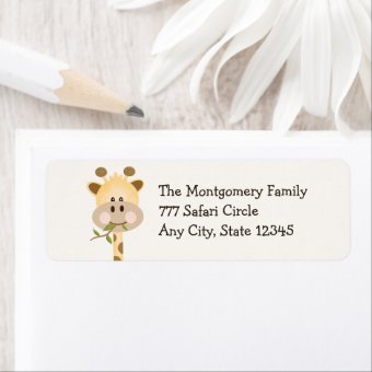 Giraffe Return Address Labels | Zazzle
