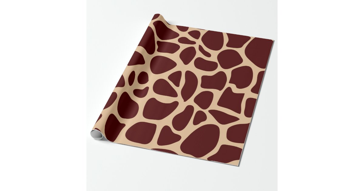 Giraffe Safari Animal Pattern Wrapping Paper | Zazzle