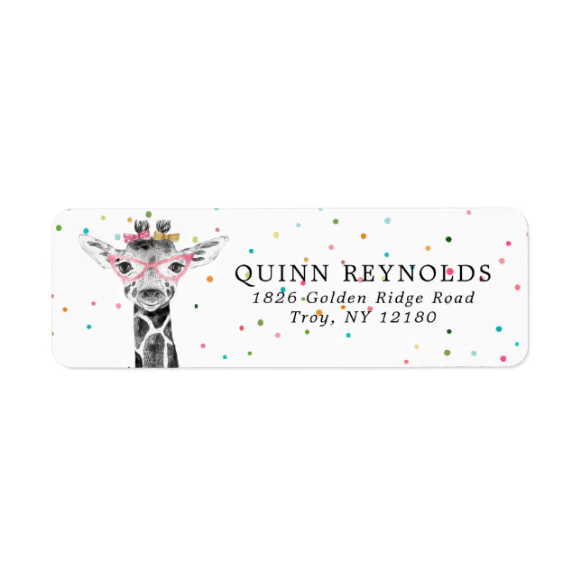 Giraffe Safari | Return Address Label | Zazzle