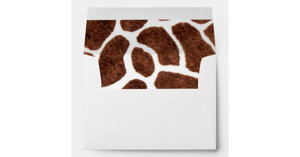 Giraffe spots envelope | Zazzle
