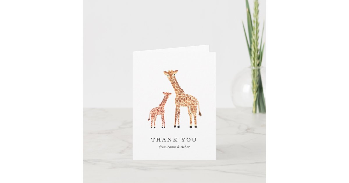 Giraffe Thank You Card | Zazzle