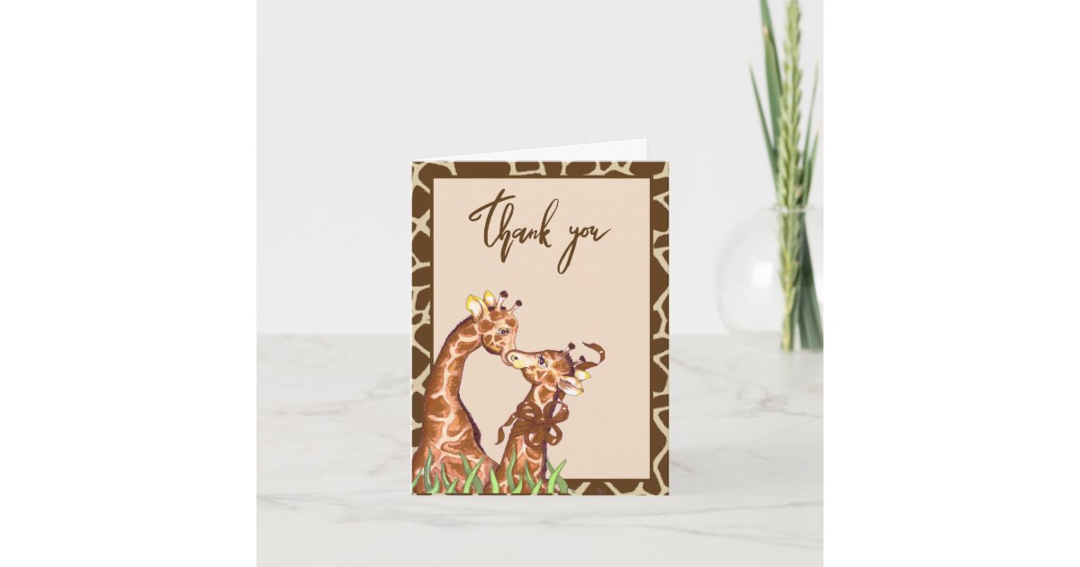 Giraffe Thank You Note | Zazzle
