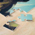 Giraffe Wearing Helmet on Motorcycle Modern AI Art Jigsaw Puzzle | Zazzle