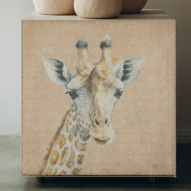 Giraffe with Handwriting Background Decoupage Tissue Paper | Zazzle