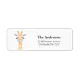 Giraffe with Mask Return Address Label | Zazzle