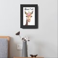 Giraffe with Stand Tall Affirmation Word Poster | Zazzle