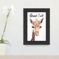 Giraffe with Stand Tall Affirmation Word Poster | Zazzle