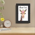 Giraffe with Stand Tall Affirmation Word Poster | Zazzle