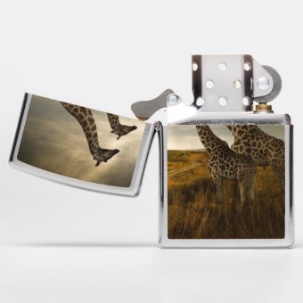 Giraffes and The Landscape Zippo Lighter | Zazzle
