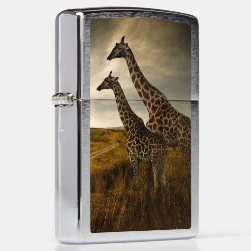 Giraffes and The Landscape Zippo Lighter | Zazzle