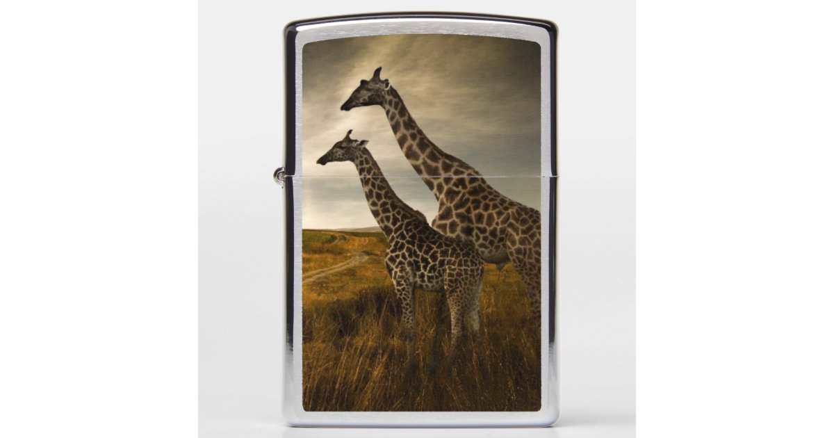 Giraffes and The Landscape Zippo Lighter | Zazzle