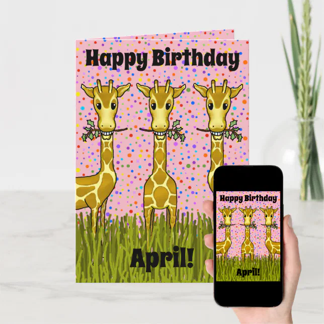 Giraffes Birthday Card | Zazzle