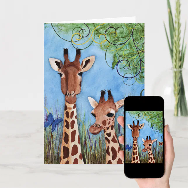 Giraffes Card | Zazzle