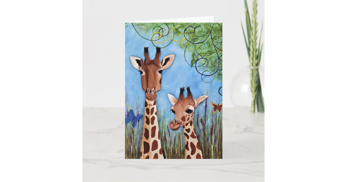 Giraffes Card | Zazzle