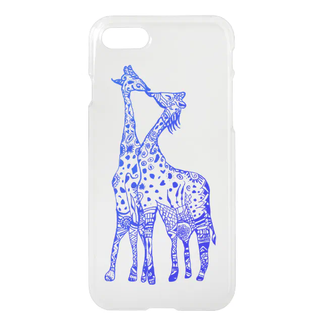 Giraffes Custom iPhone 8/7 Clearly™ Deflector Case | Zazzle