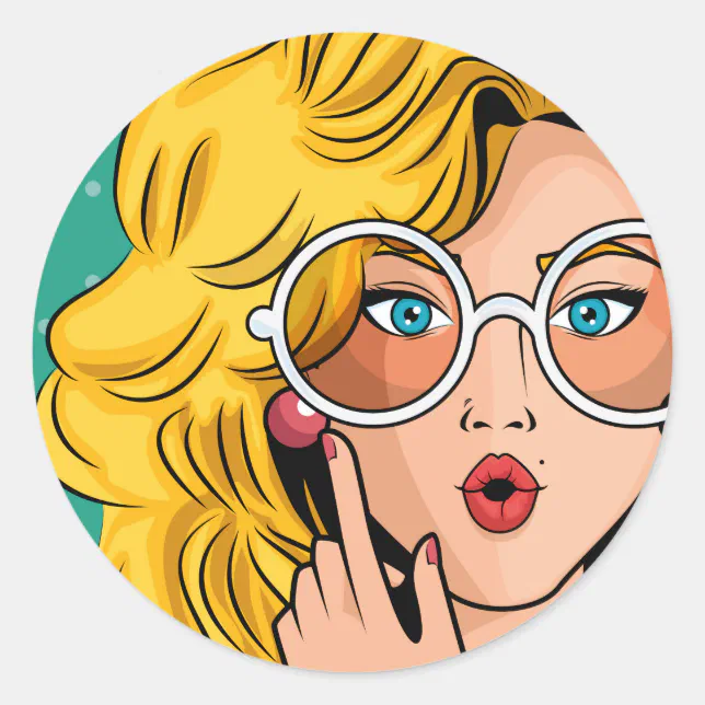 Girl #1 classic round sticker | Zazzle