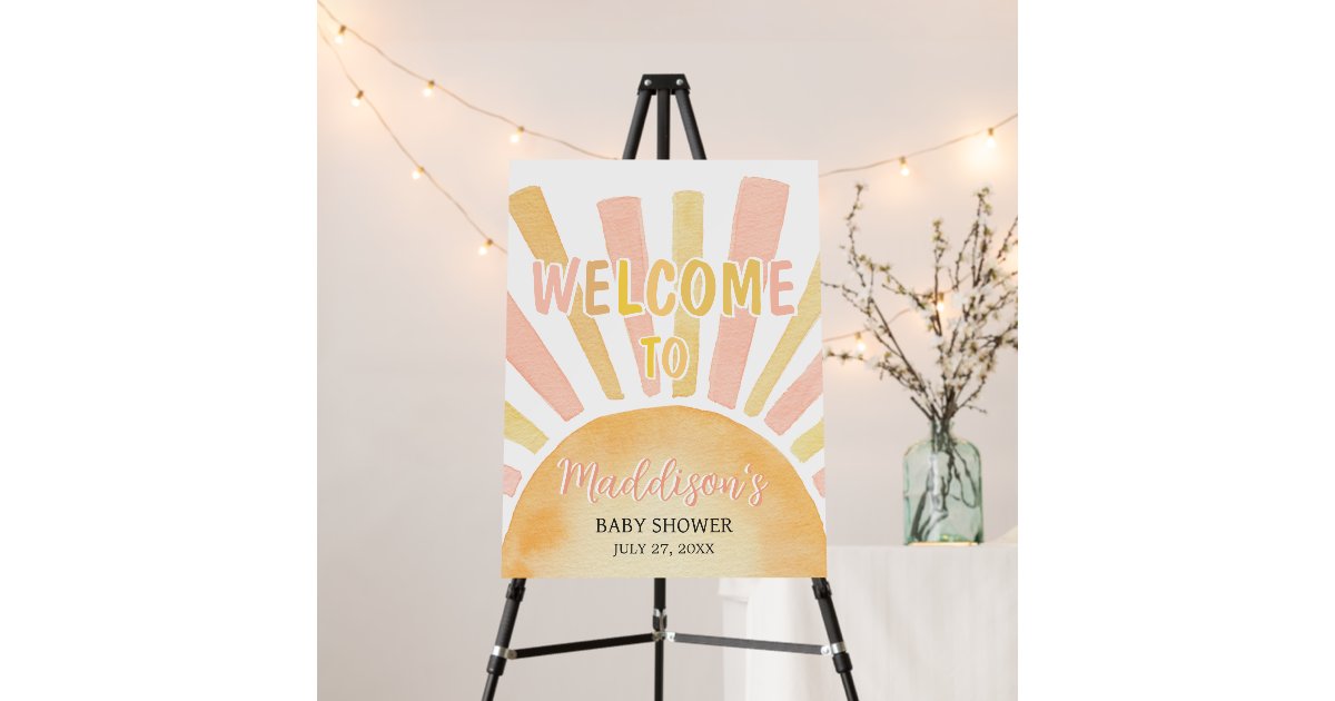 Girl A Little Ray of Sunshine Welcome Sign | Zazzle