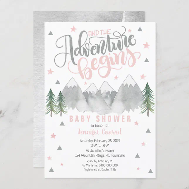 Girl Adventure Baby Shower Invitation | Zazzle