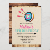 Girl archery birthday invitation | Zazzle