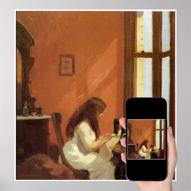 Girl at Sewing Machine, Edward Hopper Poster | Zazzle