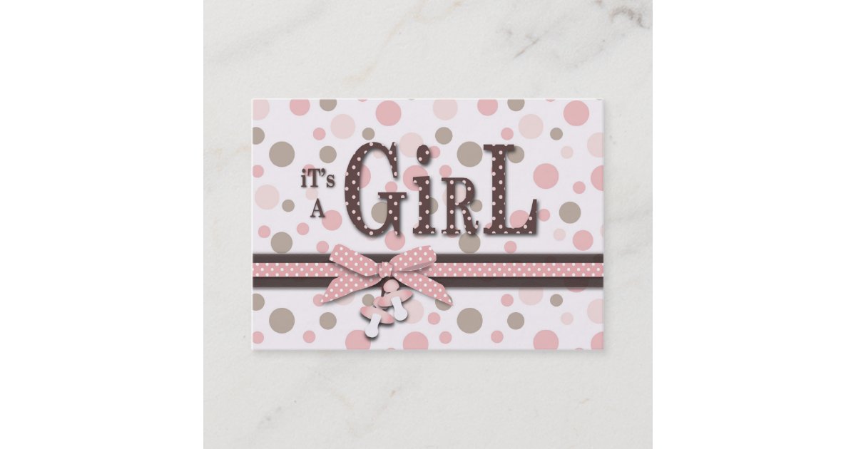 Girl Baby Shower Reminder Card | Zazzle